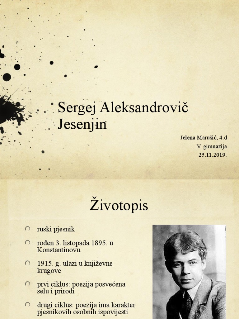 Sergej Aleksandrovič Jesenjin | PDF