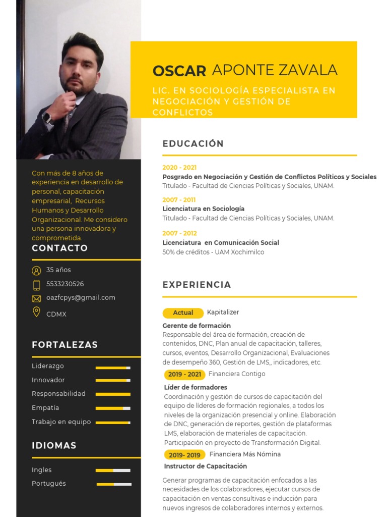 CV Oscar Aponte 2023 | PDF | Business