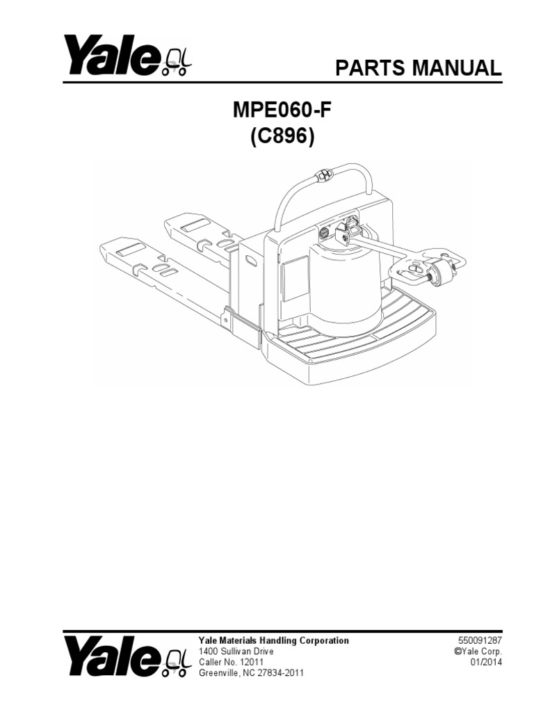 Yale MPE060 Parts Manual | PDF | Steering | Tire