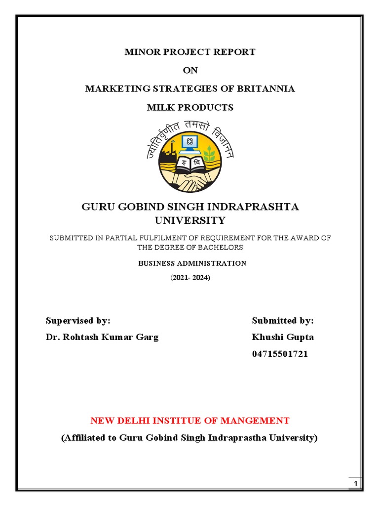 Khushi Minor Project Final | PDF | Marketing | Sampling (Statistics)