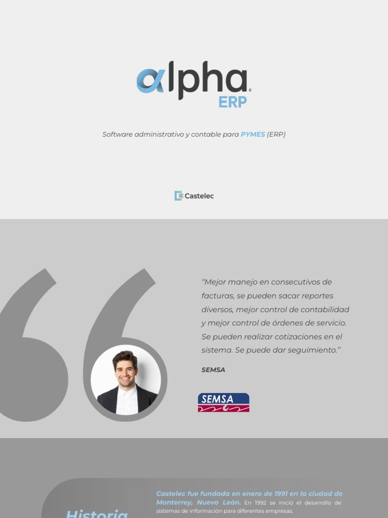 Carta de Presentación ALPHA ERP | PDF | Planificación de recursos empresariales | Industrias de ...