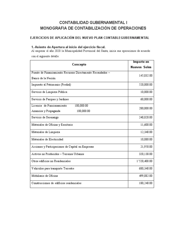 Monografia Aplic. PCG 2023 | PDF | Bancos | Presupuesto