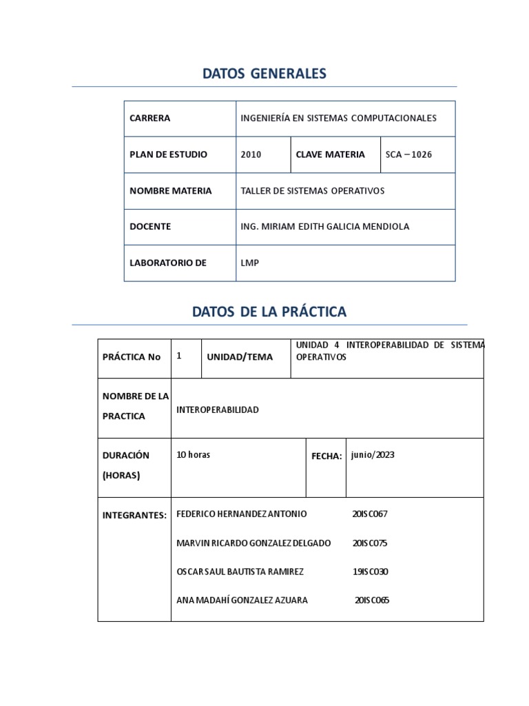 Práctica de Interoperabilidad en SO | PDF | Servidor (Computación ...