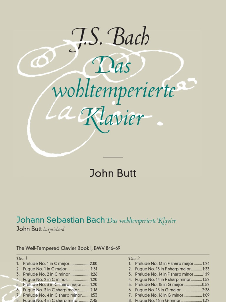 John Butt - WTC - Bach | PDF | The Well Tempered Clavier | Musicology