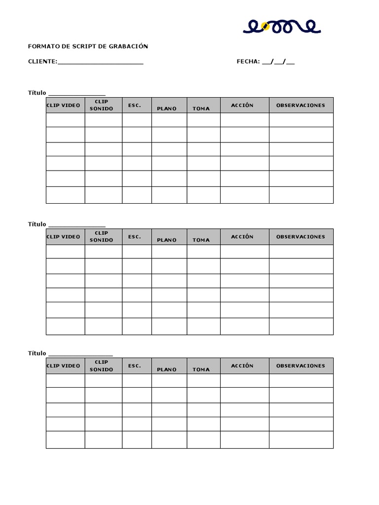 Formato de Script de Grabación | PDF
