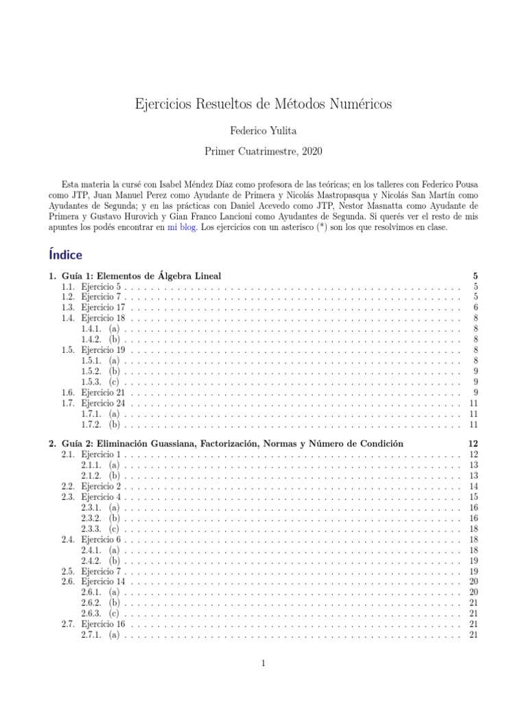 Ejercicios Resueltos de Metodos Numericos | PDF | Matemáticas | Análisis numérico
