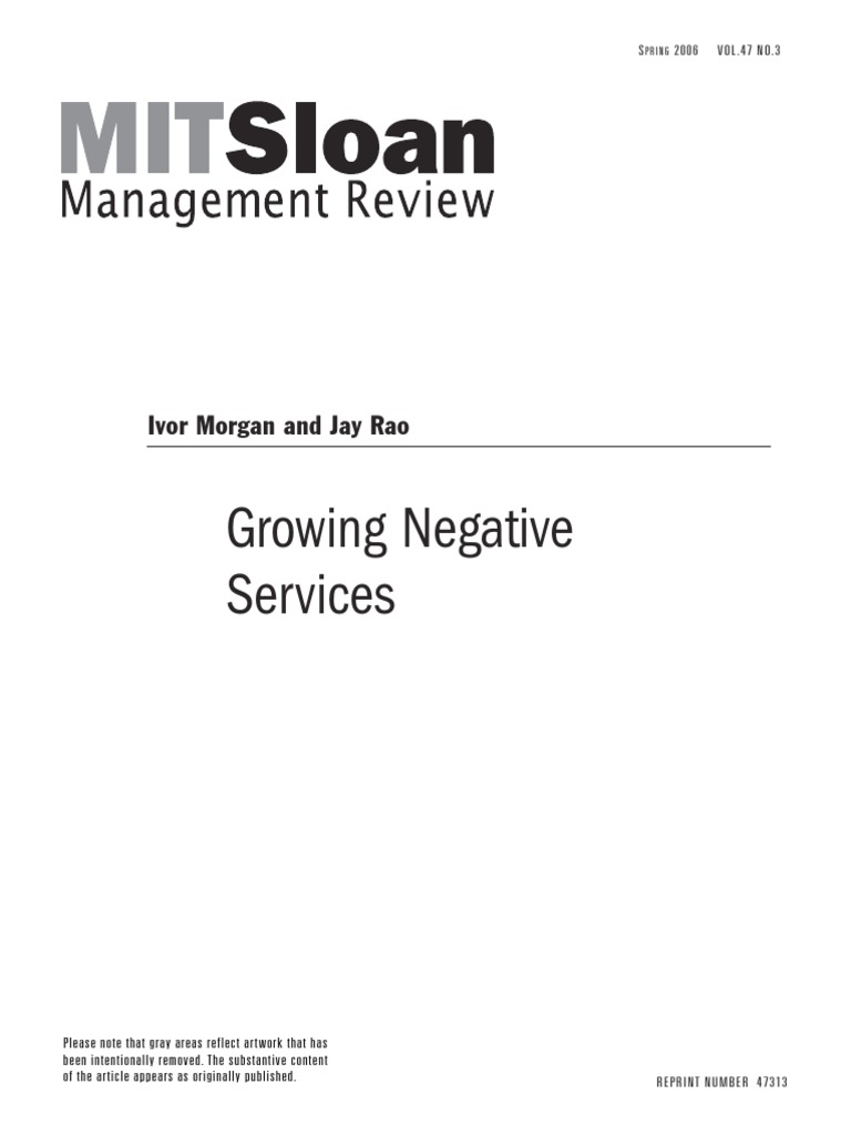 Growing Negative Services | PDF | Brand | Risk