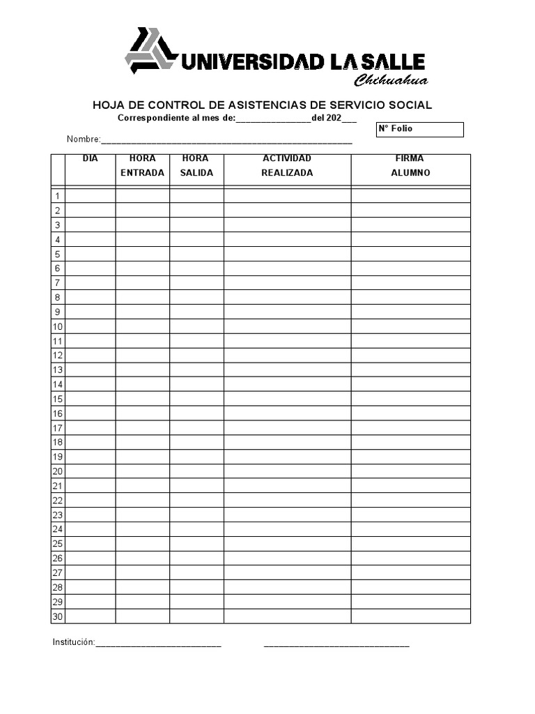 Control de Asistencia Social | PDF