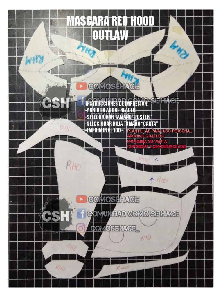 Mascara Red Hood Outlaw GRATIS | PDF