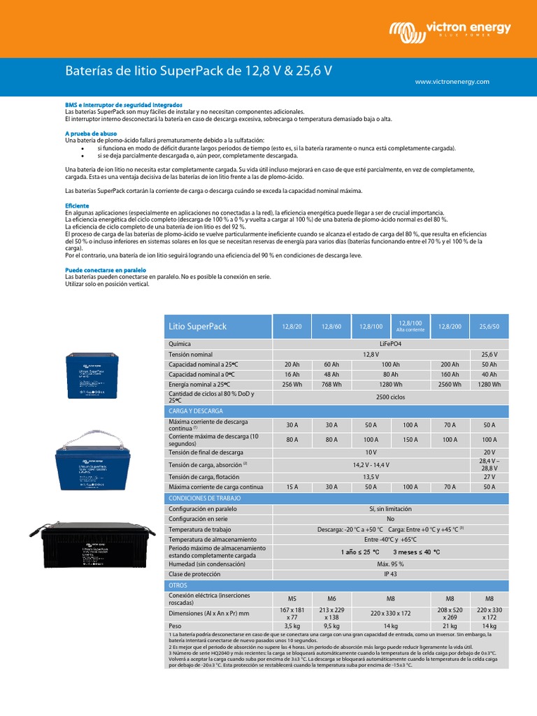 Baterías SuperPack: Eficiencia y Seguridad | PDF | Batería de iones de ...