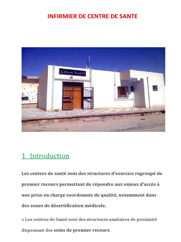 Centres de Santé : Rôle, Types et Défis | PDF | Allaitement | Soins de ...
