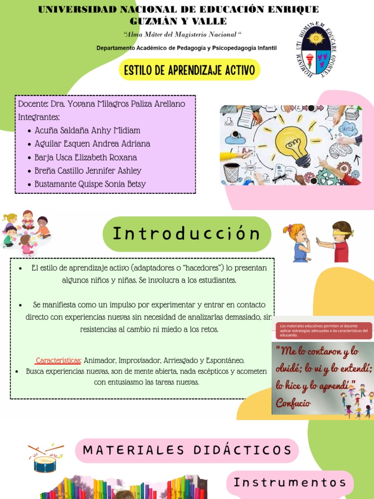 Trabajo Grupal-Estilo Activo | PDF | Aprendizaje | Ciencias del comportamiento
