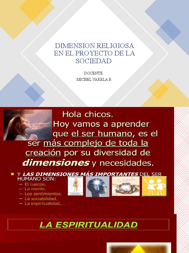 Dimension Religiosa en El Proyecto de La Sociedad | PDF