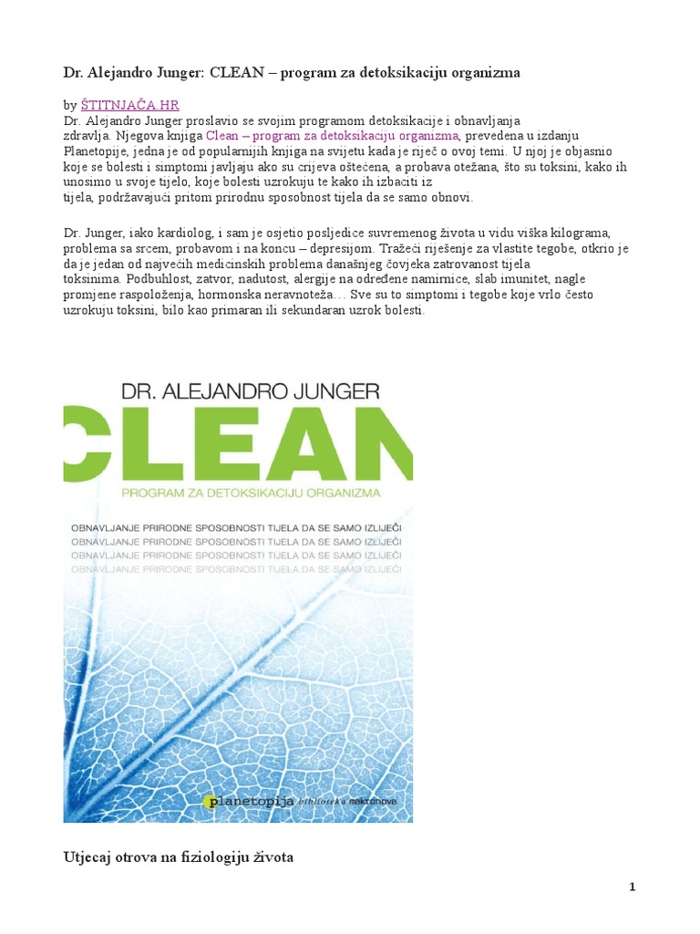 DR - Alejandro Junger-CLEAN - Program | PDF