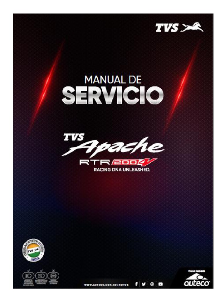 05 Manual Servicio TVS Apache 200 Carburada 18042022 SS | Descargar gratis PDF | Aceite de motor ...