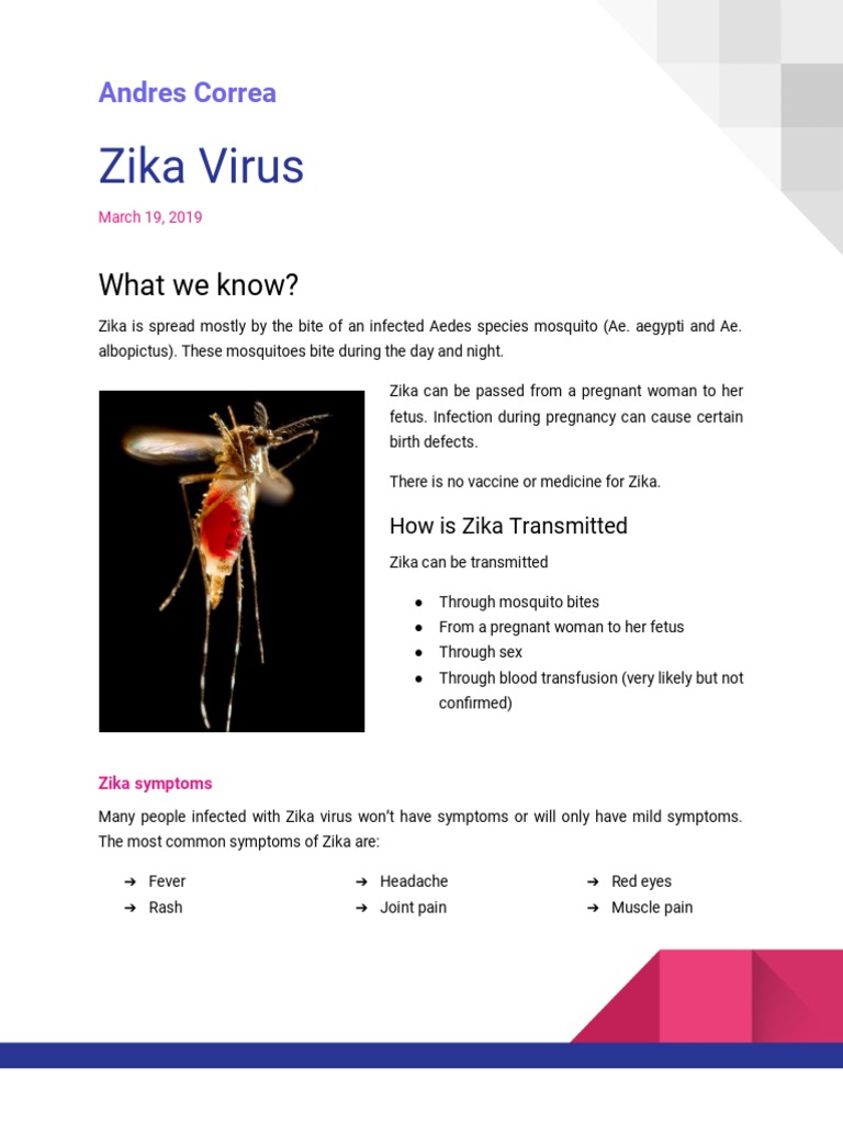 Brochure Zika Virus | PDF | Zika Fever | Zika Virus