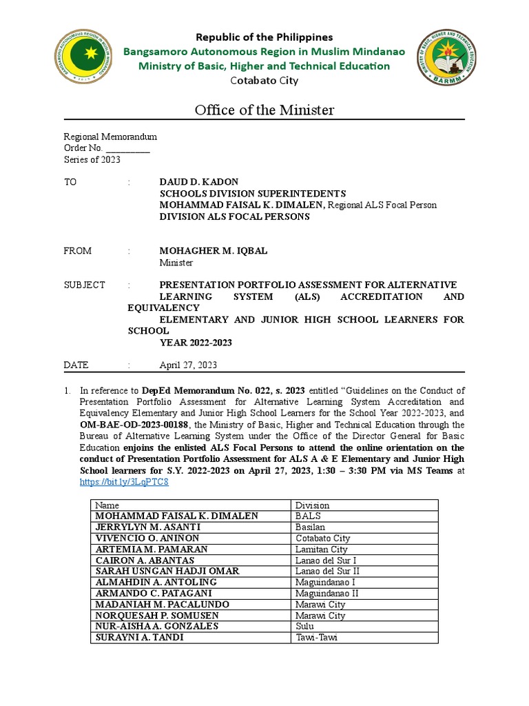 Draft Memo On PPA Year 4 | PDF | Philippines