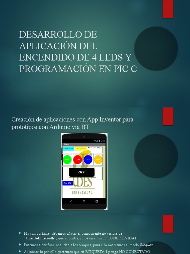 Desarrollo de Aplicación Del Encendido de 4 Leds y Programación en Pic C | PDF