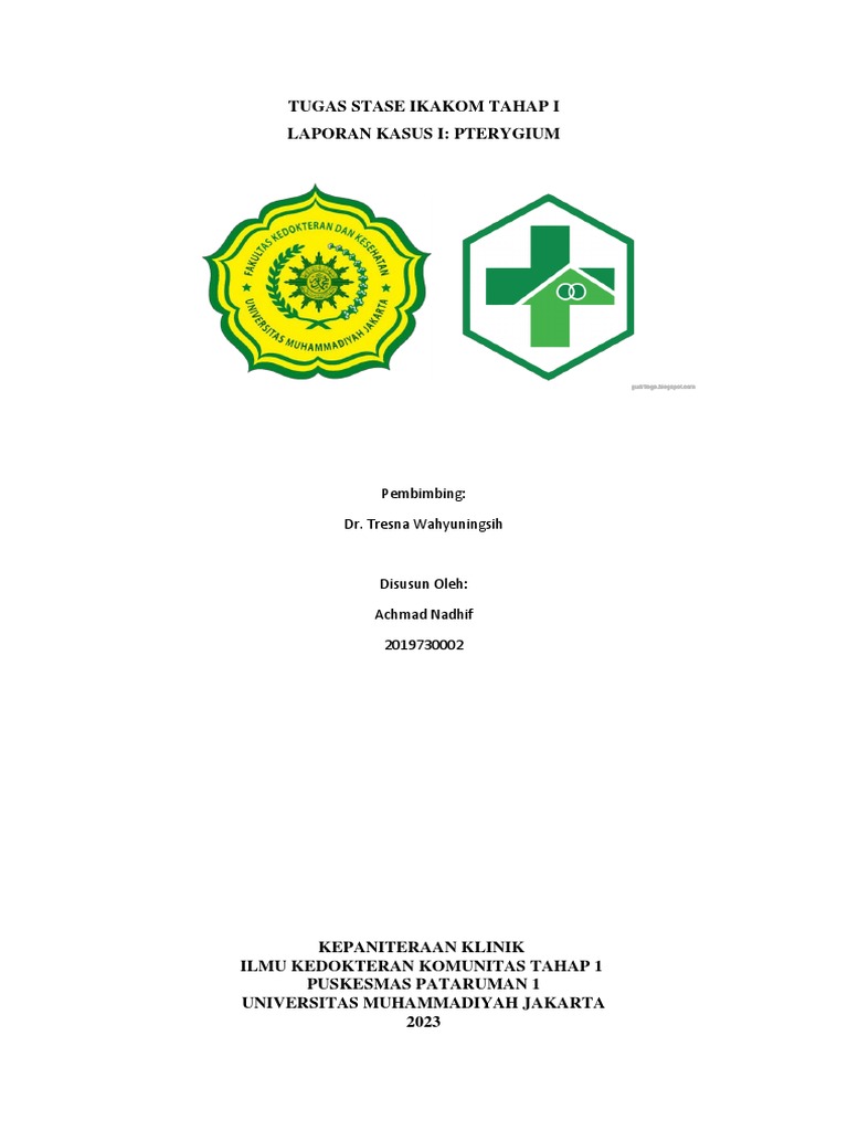 Laporan Kasus Pterygium di Puskesmas | PDF