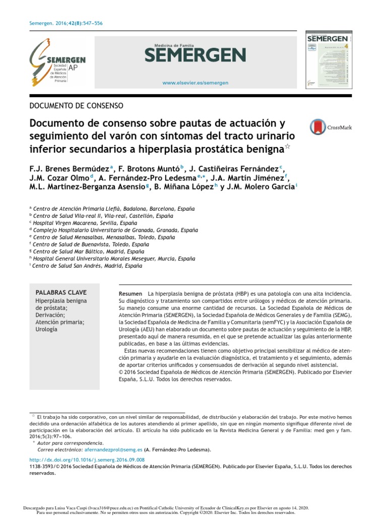 HPB | PDF | Antígeno específico de la próstata | Cancer de prostata