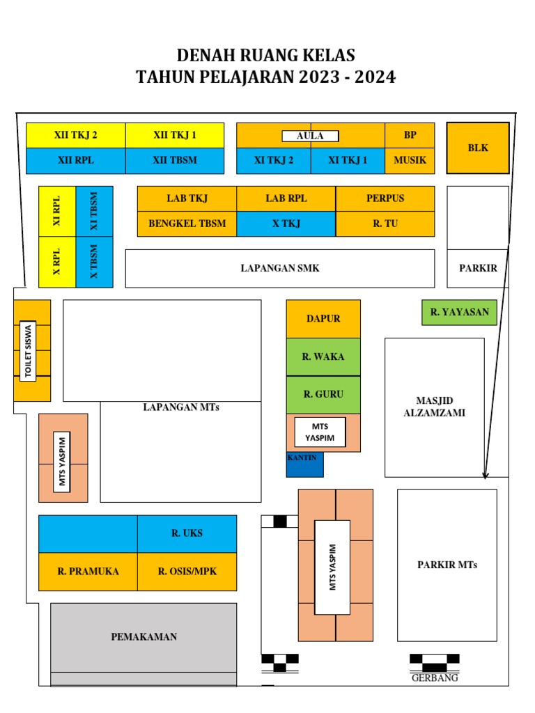 Denah Kelas Ta. 2023 - 2024 | PDF