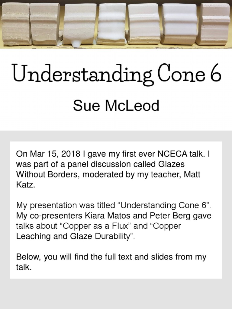 Understanding Cone 6 NCECA 2018 | PDF | Glasses | Pottery