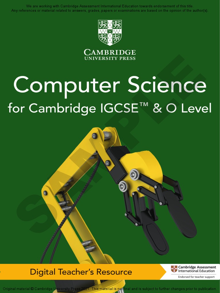 Cambridge IGCSE - O Level Computer Science Teacher's Resource Sample ...