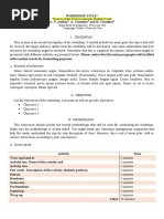 Workshop Report Template | PDF