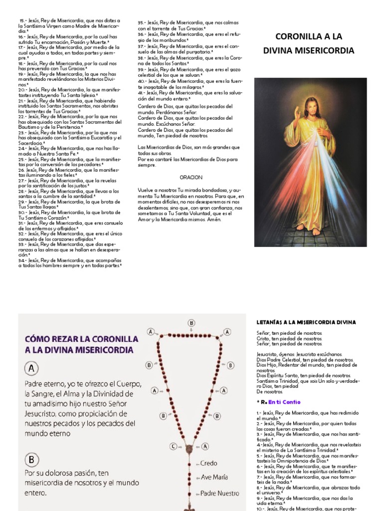 Coronilla DIVINA MISERICORDIA | PDF | Jesús | Cristo (título)