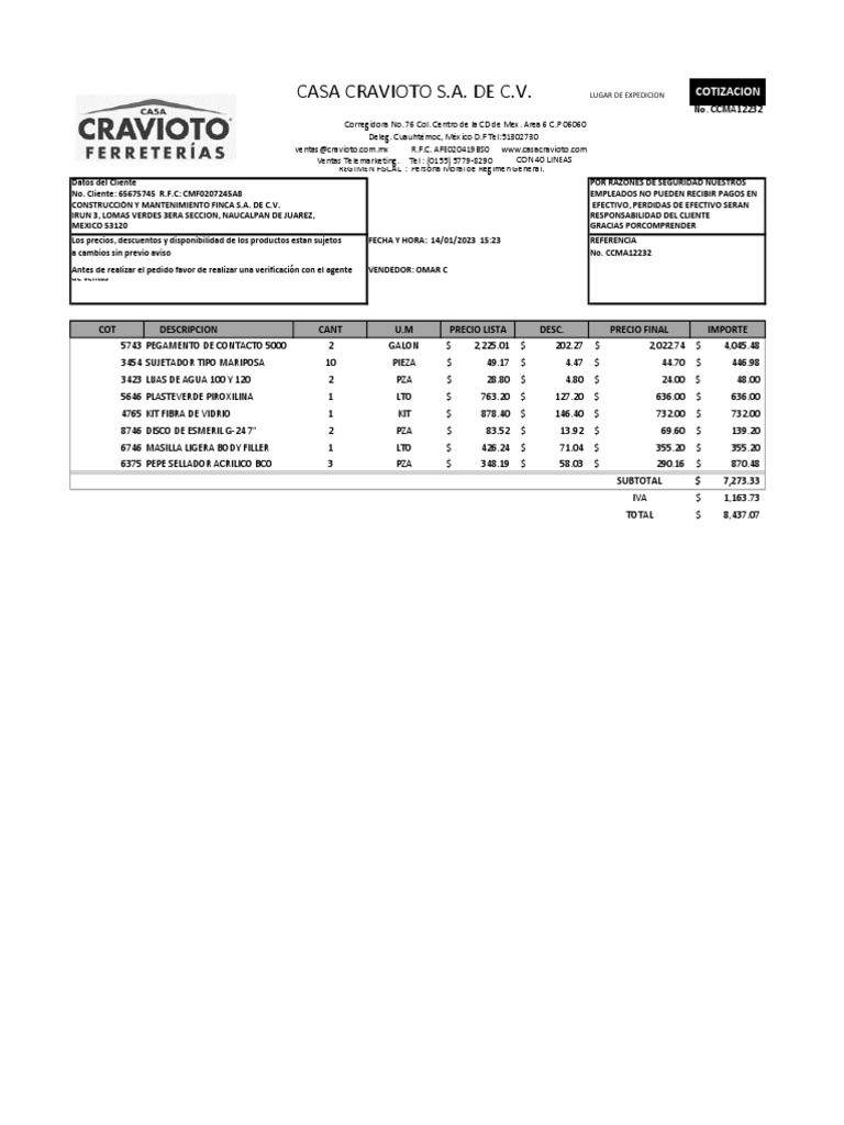 Cot 4 Cravioto | PDF