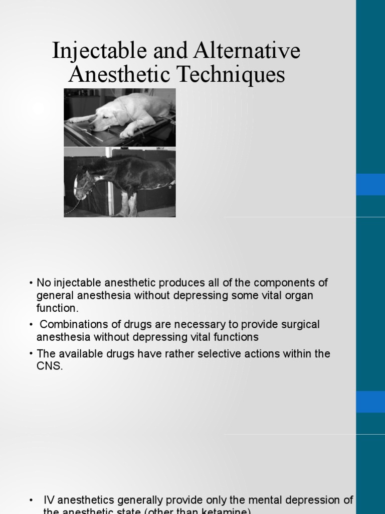 Injectable Anesthetic Techniques Overview | PDF | Anesthesia | Hypothermia