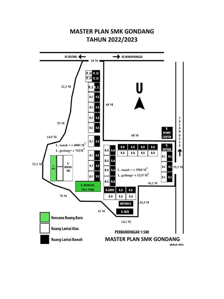 A Master Plane SMK Gondang 2023 DENAH SMK GONDANG | PDF