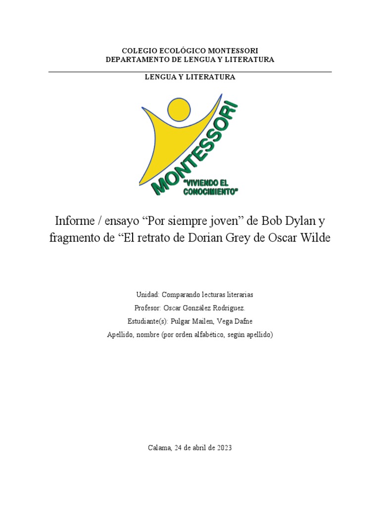 Comparación de juventud en Dylan y Wilde | PDF | Oscar Wilde | Bob Dylan