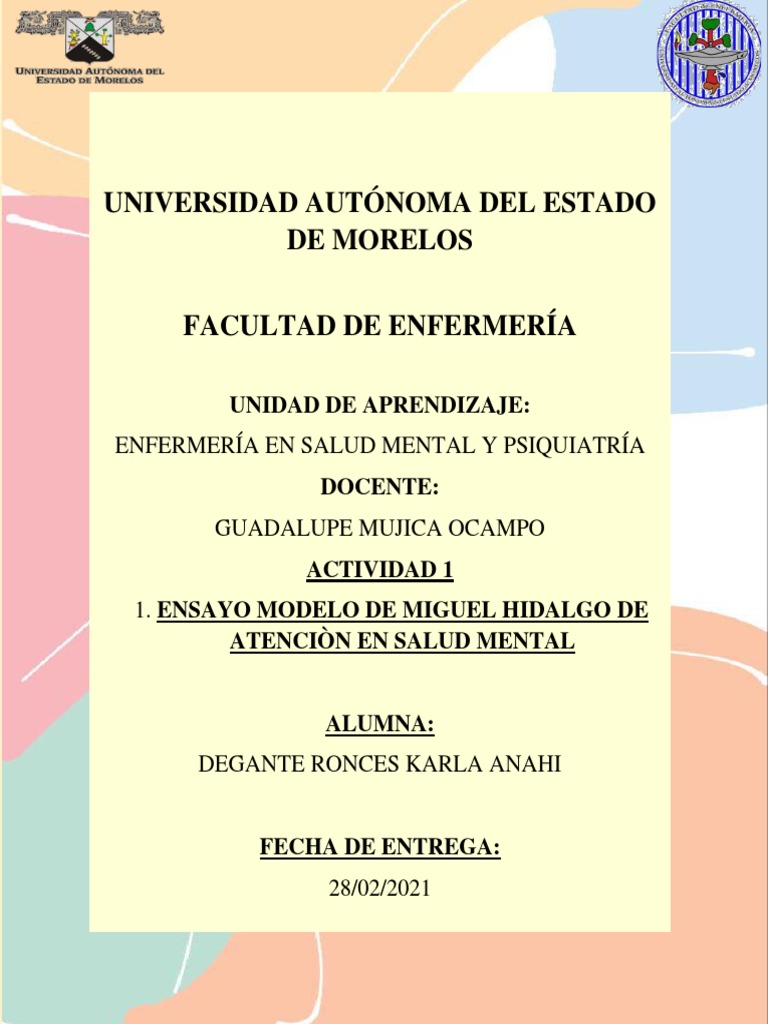 2.ensayo Modelo de Miguel Hidalgo de Atenciòn en Salu Mental - Deganteronces - Karlaanahi - 6B ...