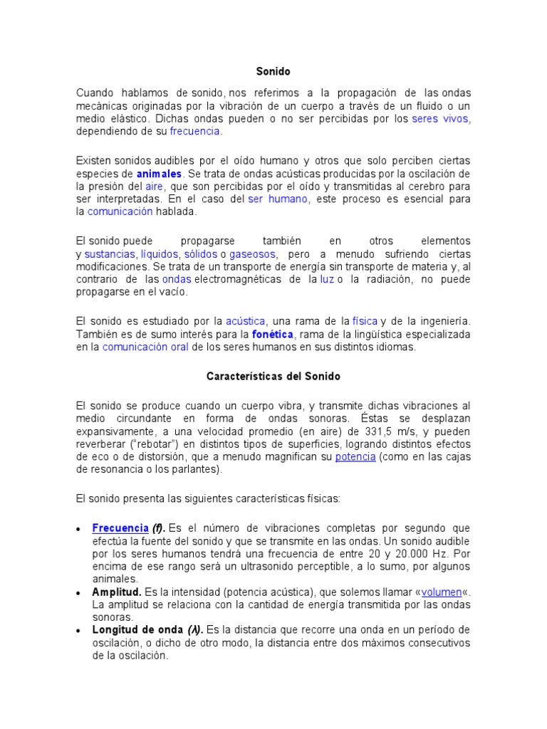 Sonido Pdf Sonido Acústica