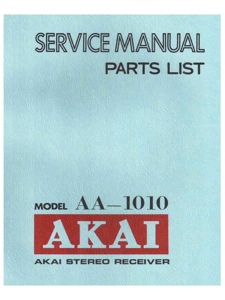 AKAI AA-1010 Service Manual | PDF