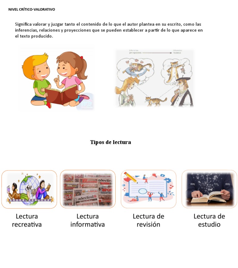 Nivel Crítico Valorativo y Tipos de Lectura | PDF