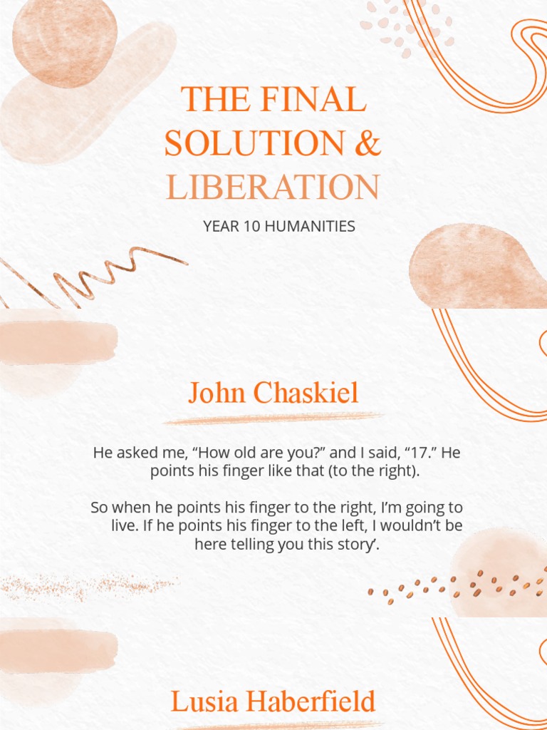 The Final Solution - Liberation - Shortened Version | PDF | Final ...