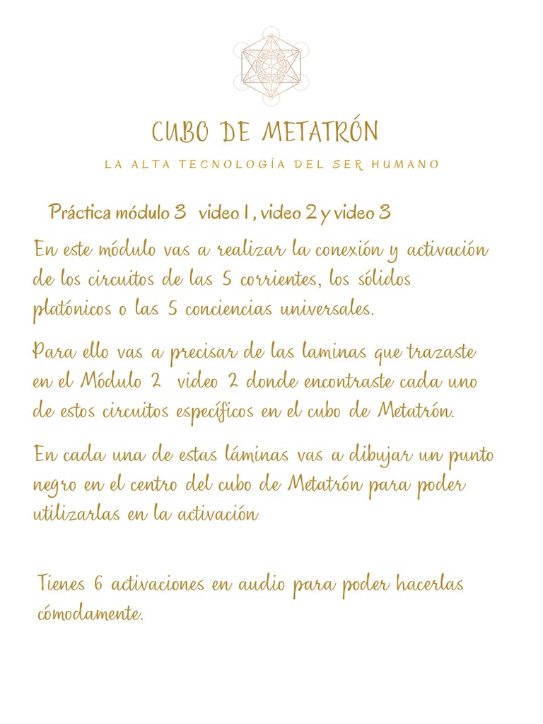 Metatron Ejercicios | PDF