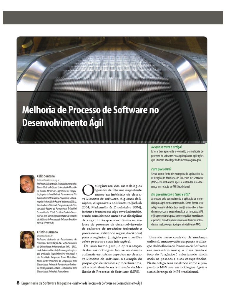 14 Melhoria de Processo de Software No Desenvolvimento Ágil | PDF | Desenvolvimento ágil de ...