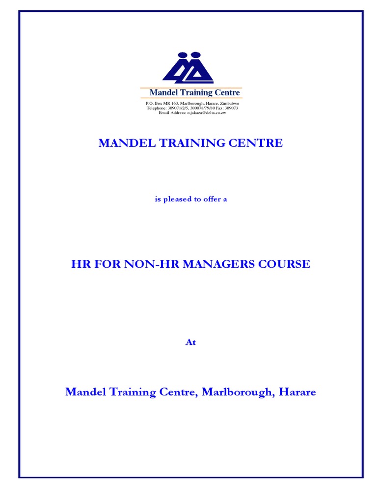 HR Training for Non-HR Managers | PDF | Employment | Business