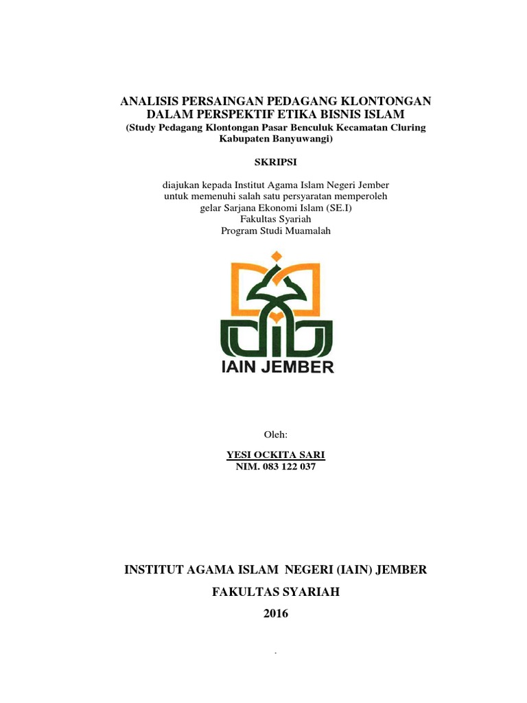 Cover Skripsi | PDF | Agama & Spiritualitas