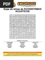 Sopa de Letras: Ecosistemas Naturales | PDF