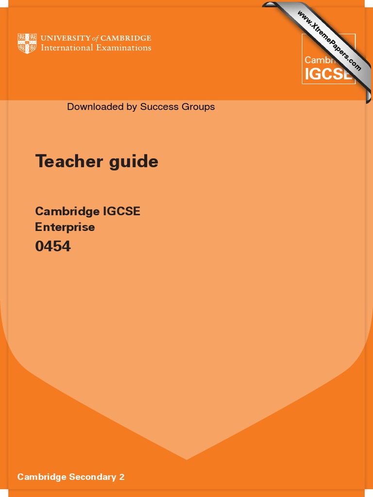 0454 Enterprise Teacher Guide WEB | PDF | Risk | Risk Assessment