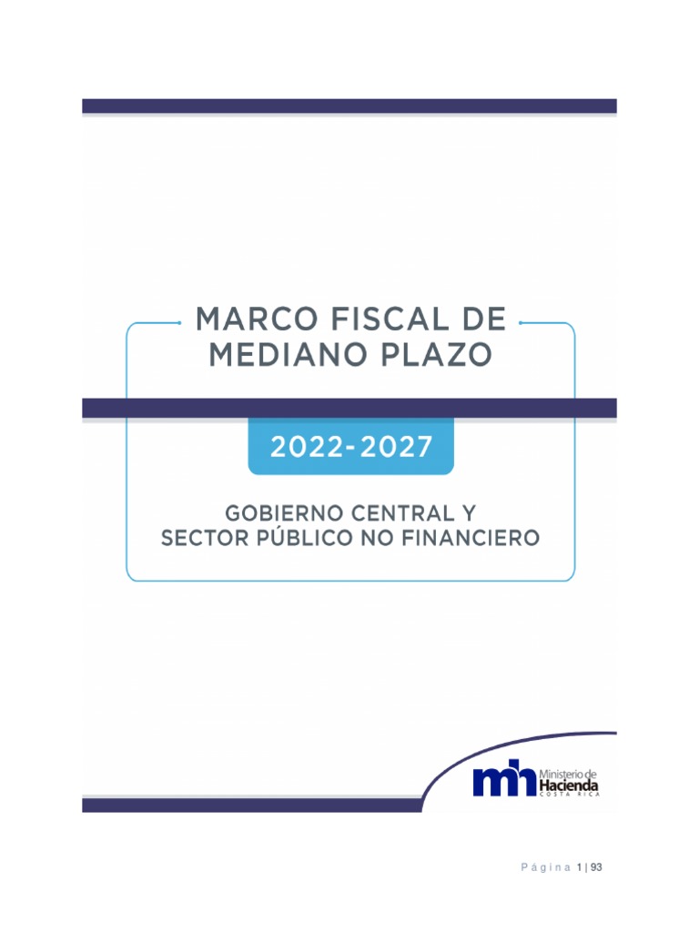 Marco Fiscal De Mediano Plazo Para Gc Y Spnf 2022 2027 Pdf Deuda Gubernamental Balance 