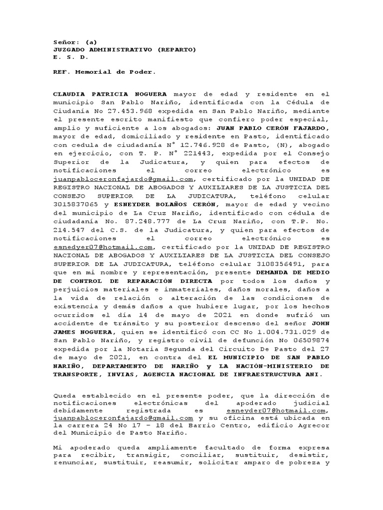 Poder Juzgado Adiministrativo Claudia Definitiva | PDF | Gobierno | Justicia