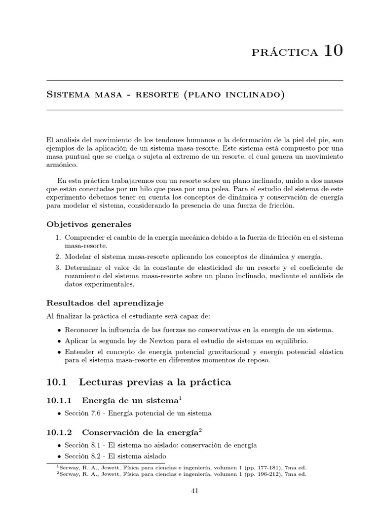 practica 10 | PDF | Fuerza | Masa