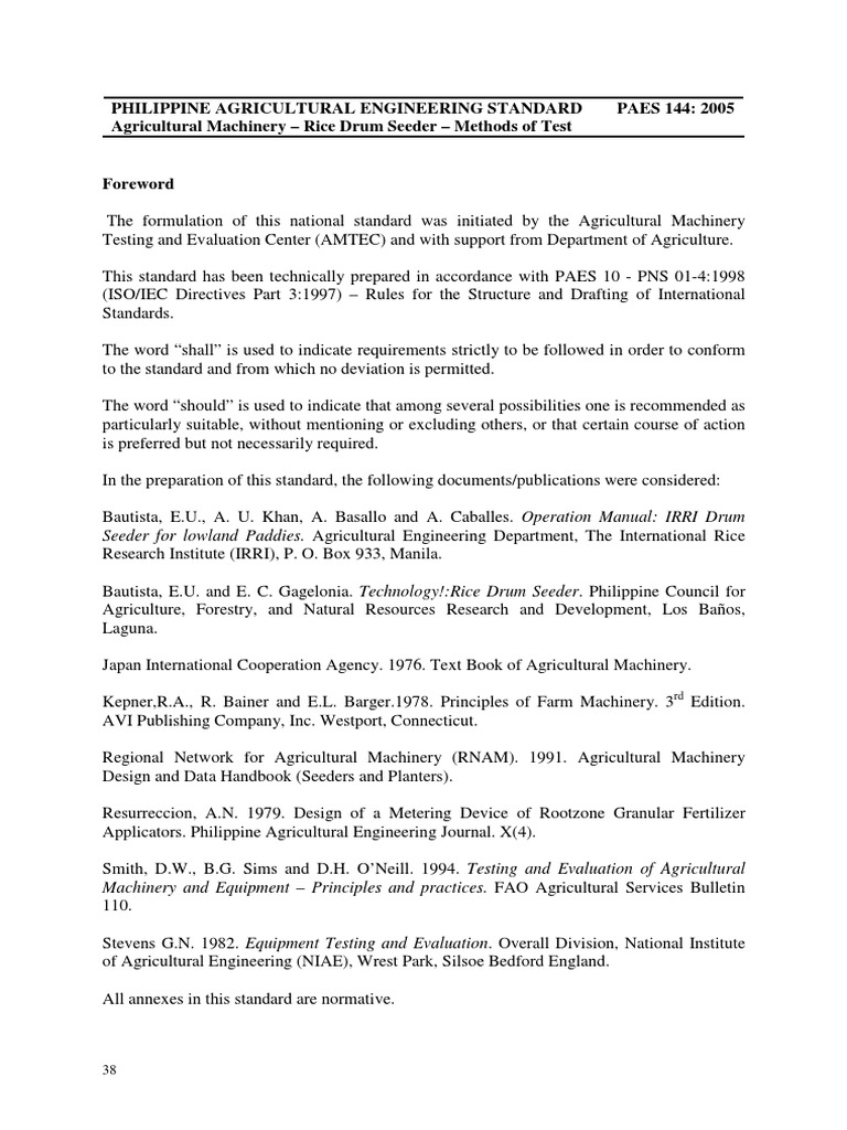 Paes 144 Rice Drum Seeder Test | PDF | Agricultural Machinery ...