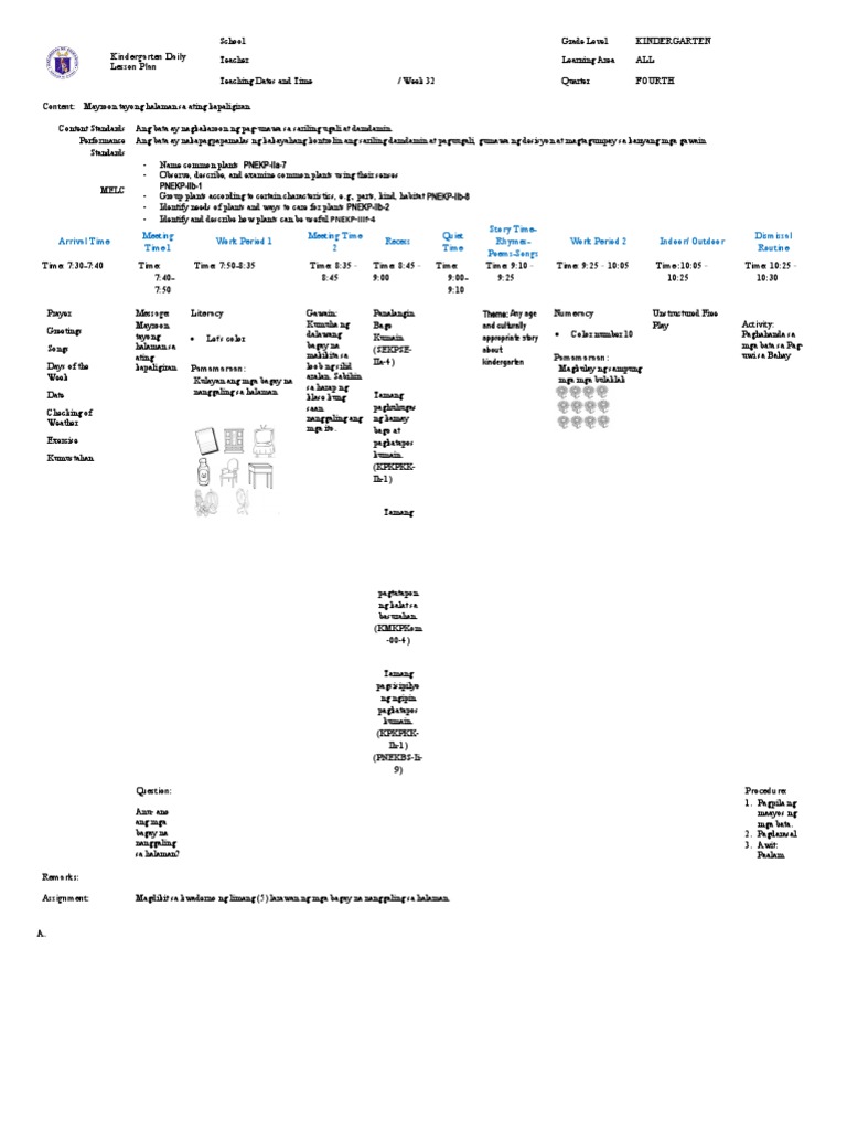Kinder New DLL Week32 Day3 | PDF