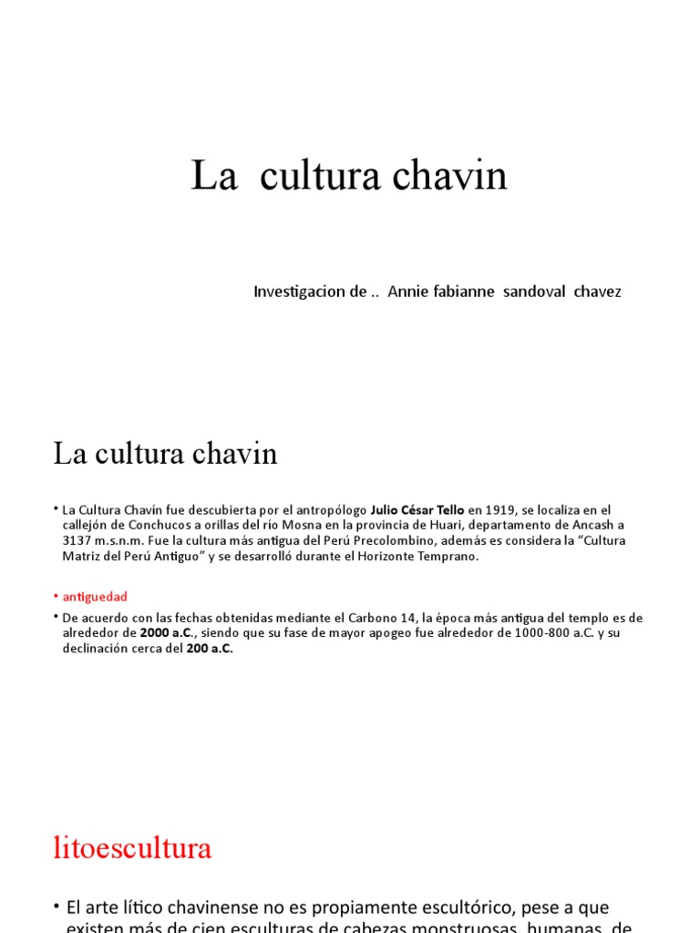 La Cultura Chavin | PDF